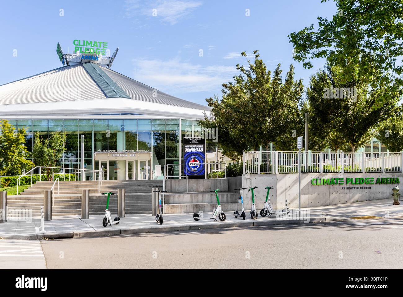 Climate Pledge Arena, home to the Seattle Kraken and Seattle Storm, is ...