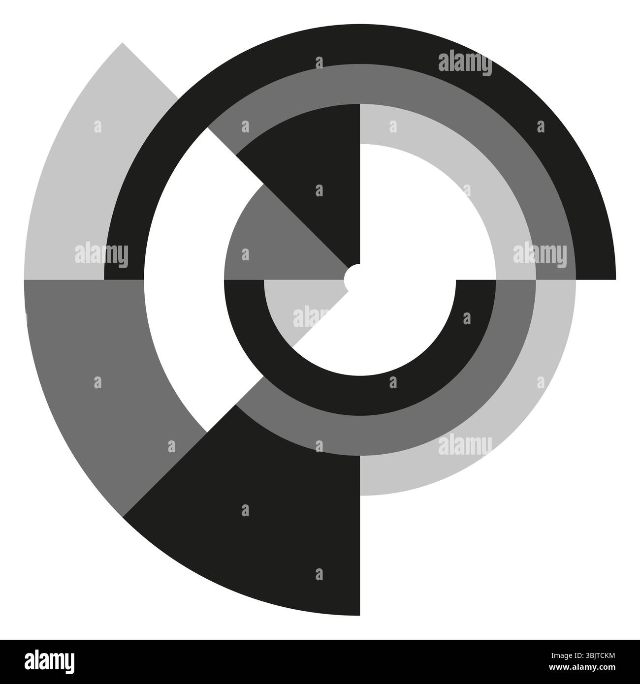 Ring orbit icon. Circular motion symbol. Vector layered shape. Gray ...
