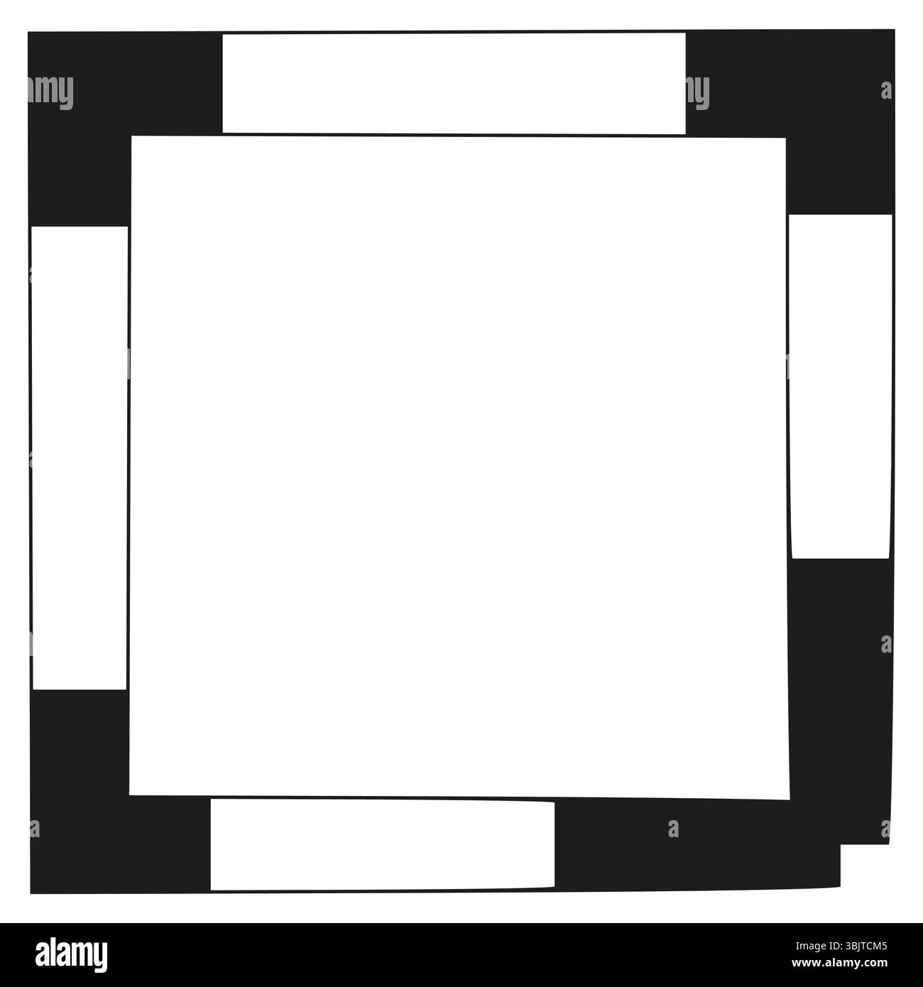 Frame icon. Geometric square vector. Bold black border. High contrast ...