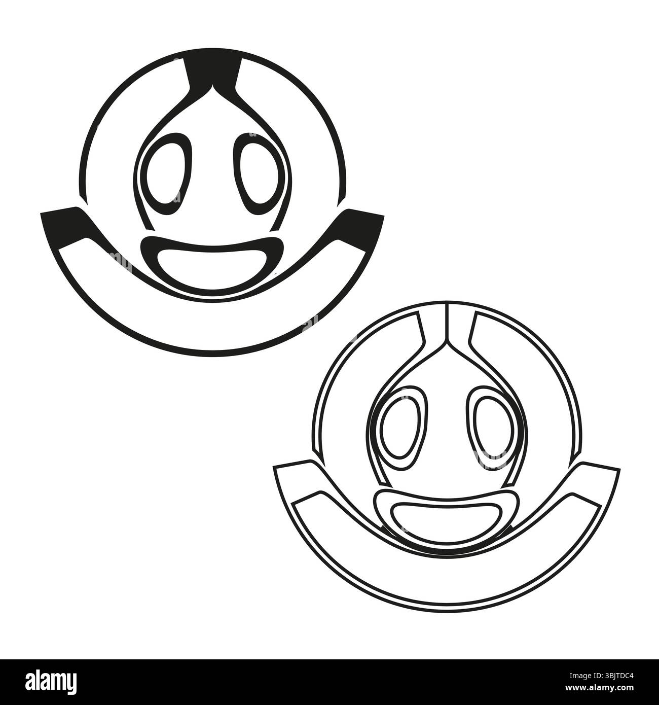 Bright smile joyful expression Stock Vector Images - Alamy