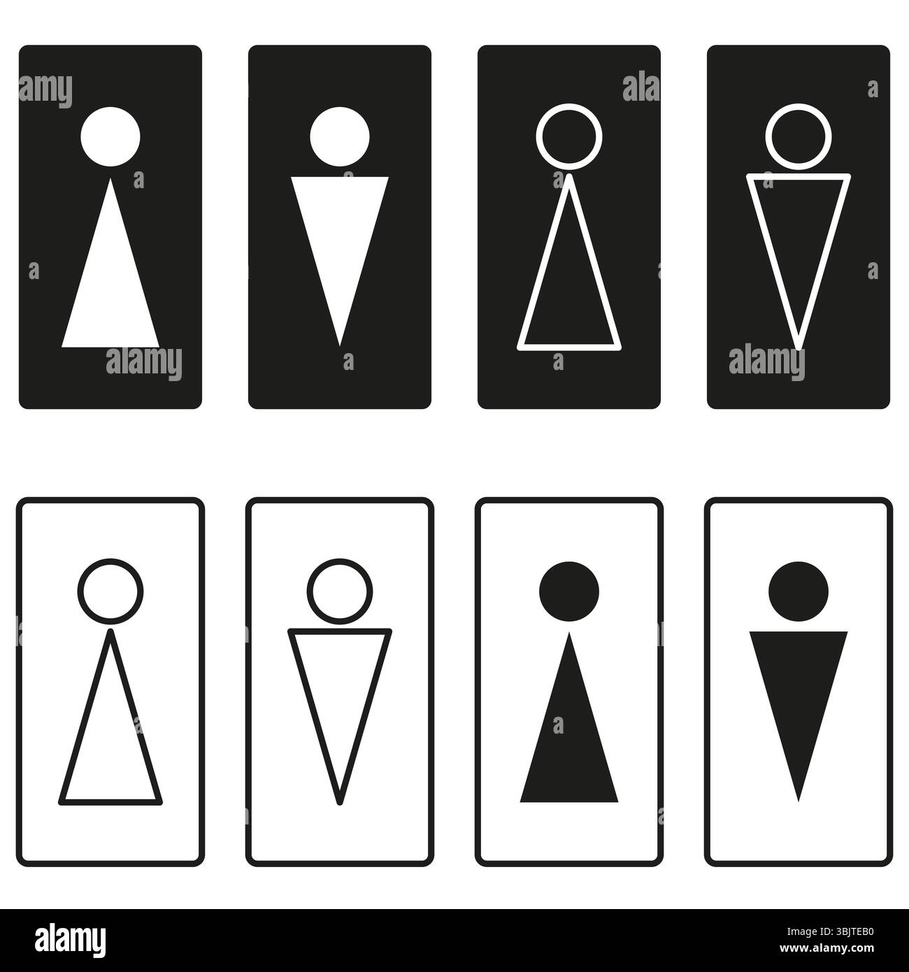 Human figure icon. Abstract triangle body. Symbolic person form. Vector ...
