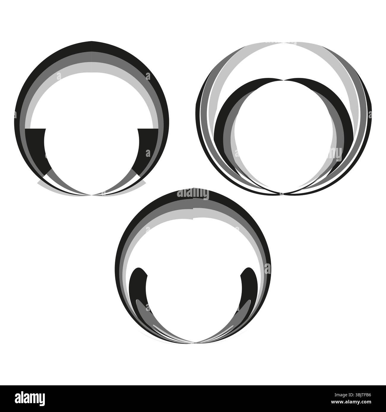 Circle rhythm icon. Concentric ring symbol. Vector circular pattern ...