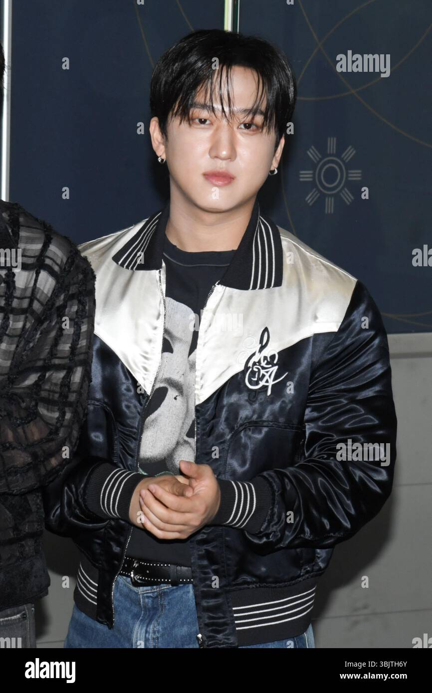 New York, USA. 16th June, 2025. Changbin is seen as K-pop band Stray Kids visit the Empire State ...