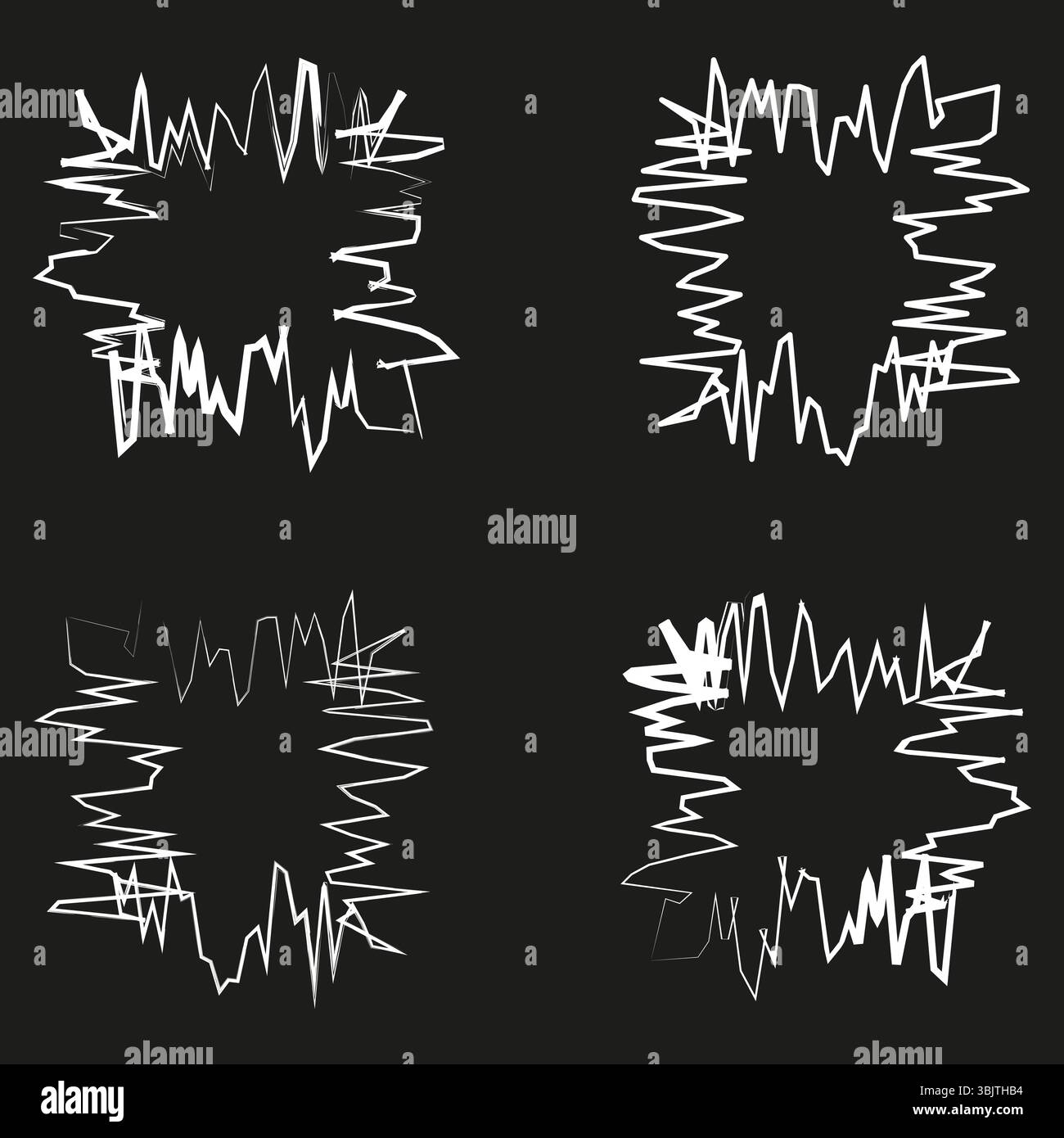 Explosion shape icon. Spiky burst figure. Jagged energy form. Vector ...