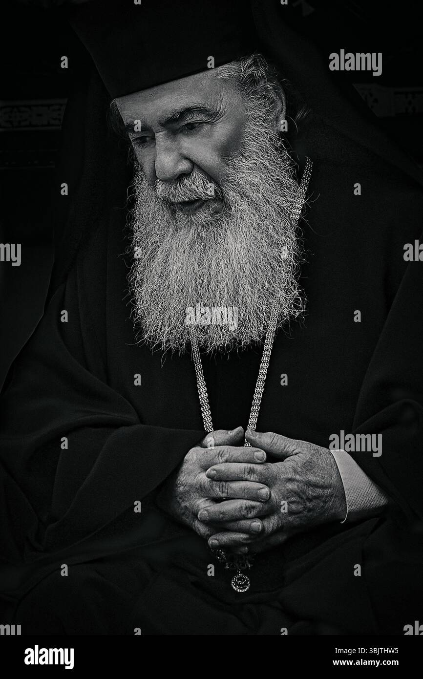 Portrait of His Beatitude Theophilos III, Patriarch of Jerusalem ...