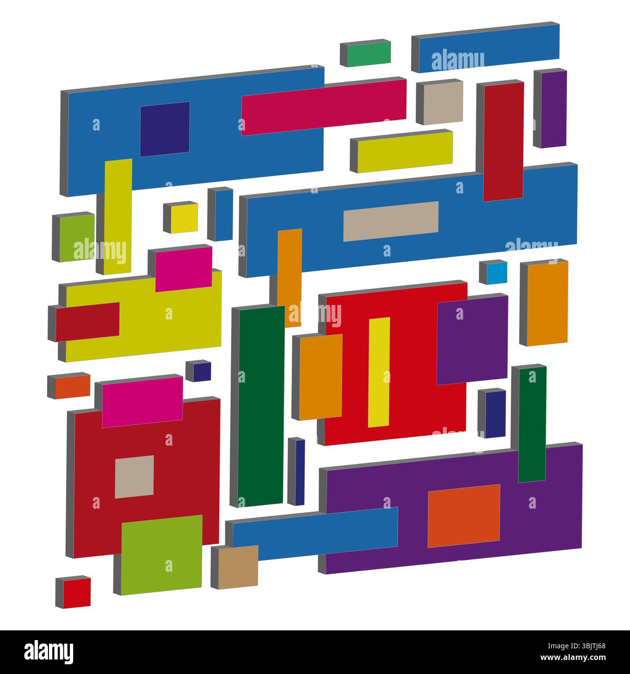 Abstract layers geometry depth Cut Out Stock Images & Pictures - Alamy