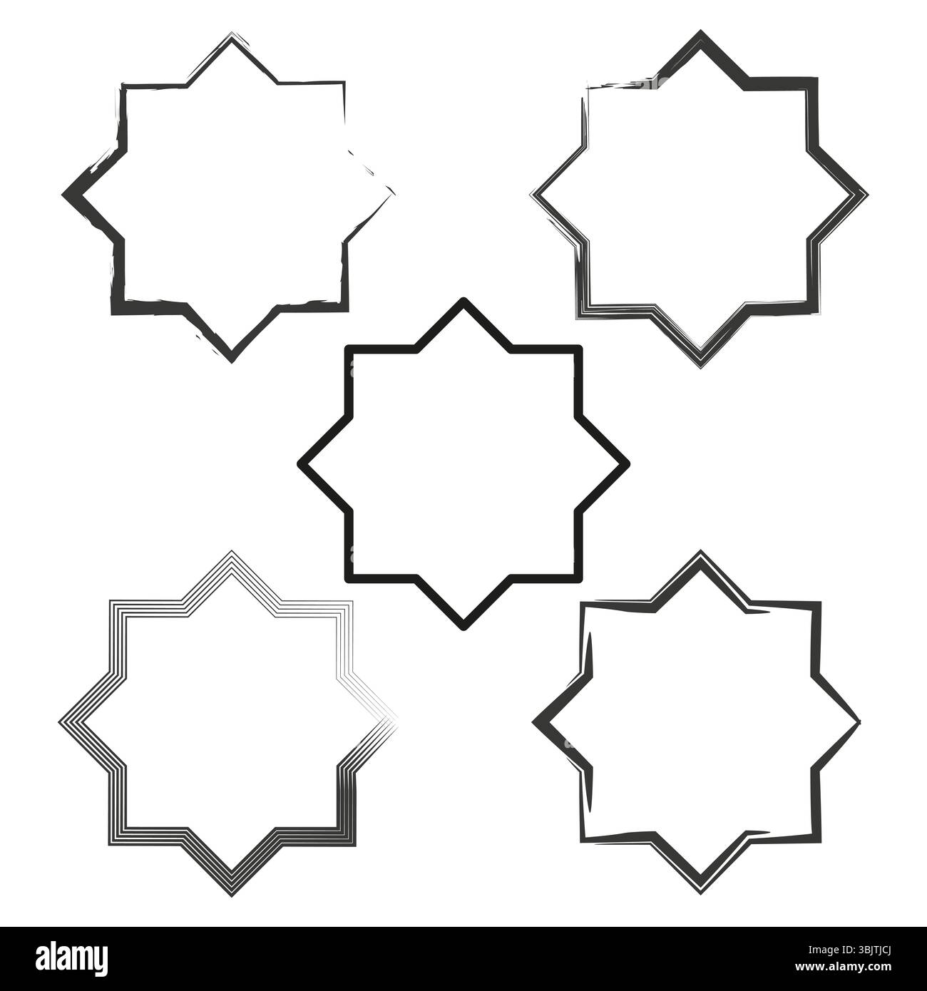 Star outline icon. Geometric sharp shape. Simple vector figure. White ...