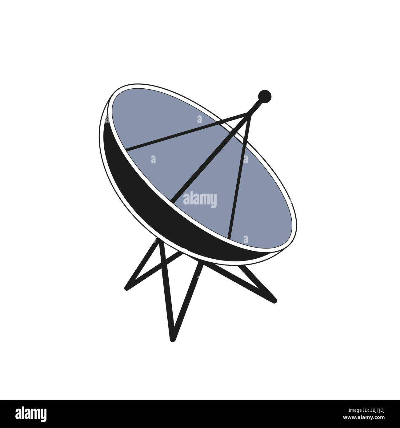 Satellite dish icon. Communication signal symbol. Parabolic receiver ...