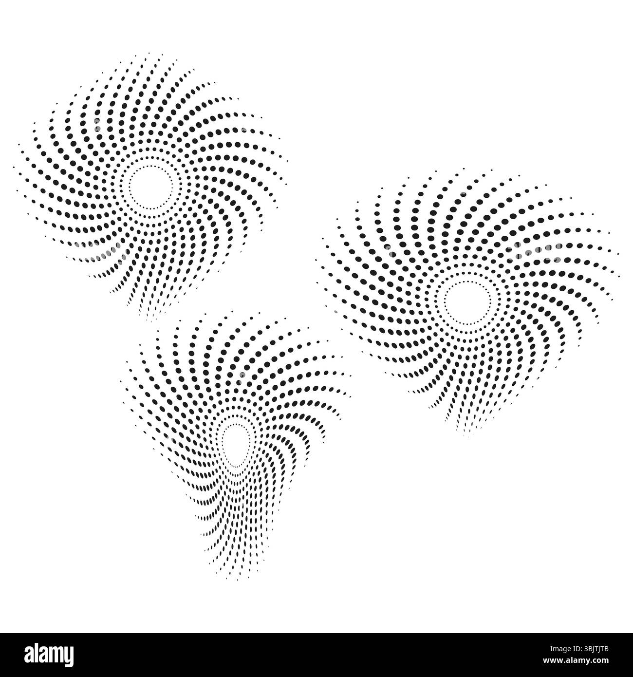 Spiral optical illusion. Hypnotic swirl pattern. Black white vector. Rotating visual effect ...