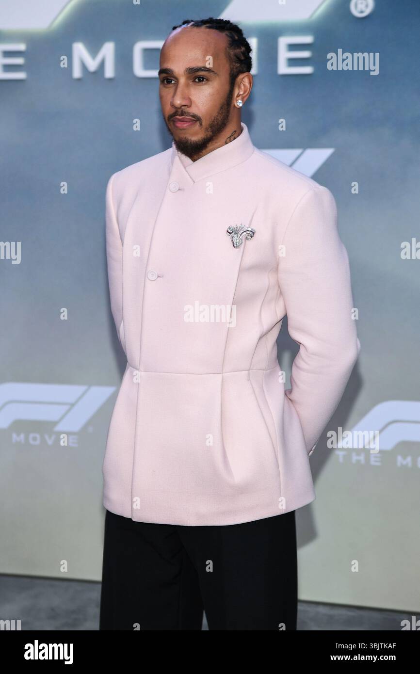 New York, USA. 16th June, 2025. Lewis Hamilton walking on the red ...