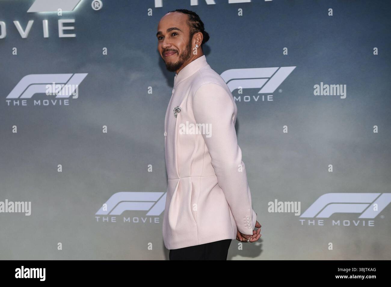 New York, USA. 16th June, 2025. Lewis Hamilton walking on the red ...