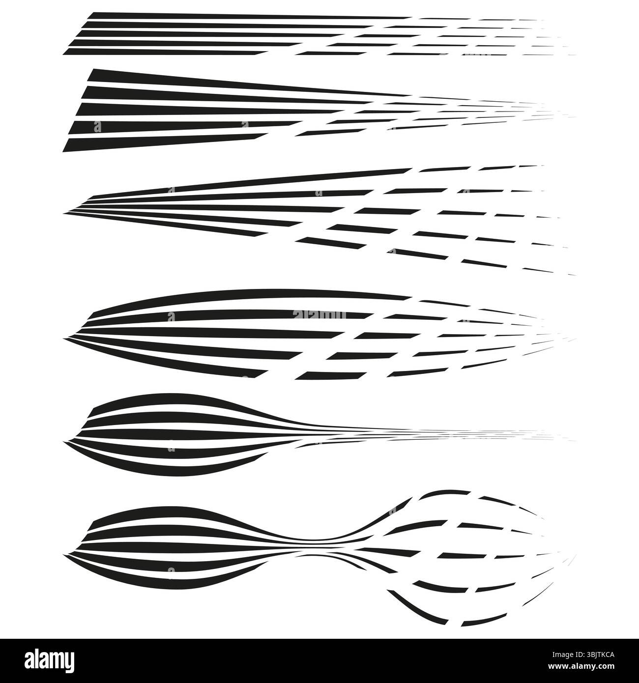 Abstract speed lines. Dynamic motion blur. Horizontal dash effect ...