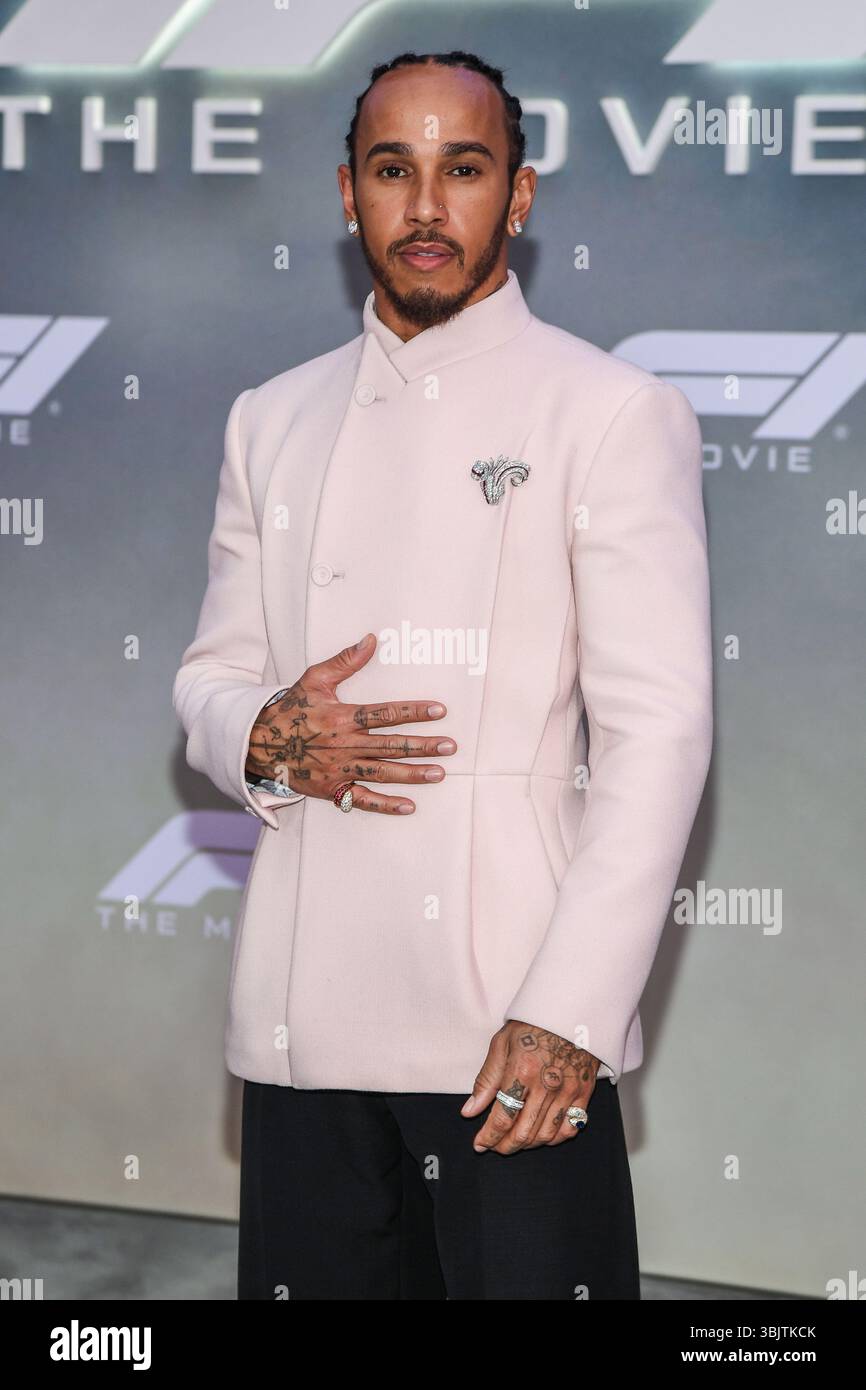 New York, USA. 16th June, 2025. Lewis Hamilton walking on the red ...