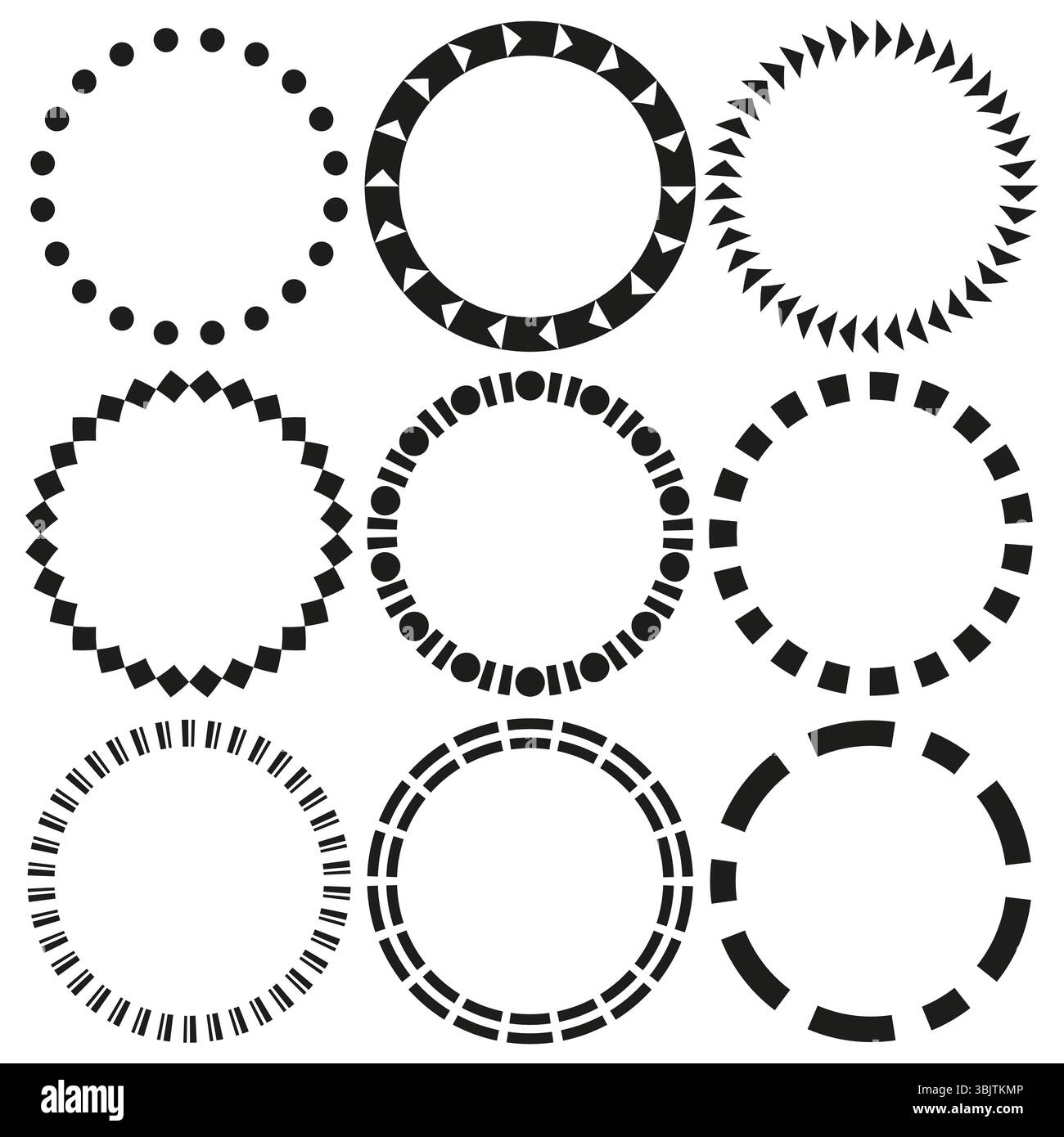 Circle outlines icon. Round shapes collection. Vector geometric design ...