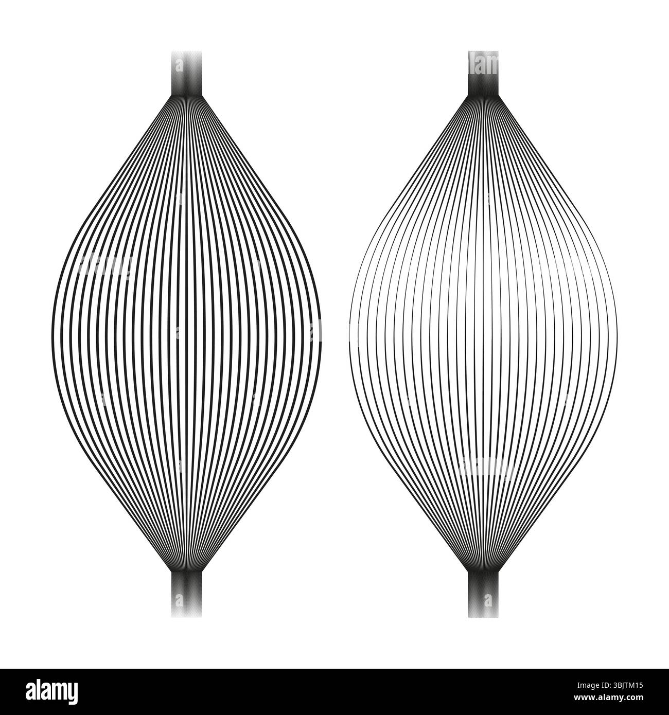 Aerodynamic abstract shapes. Geometric flow lines. Gradient pattern ...