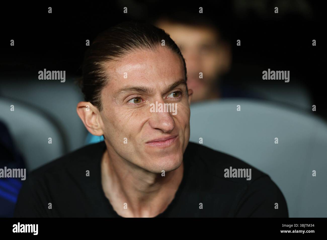 Flamengo coach Filipe Luiz during the match against Espérance Tunis ...