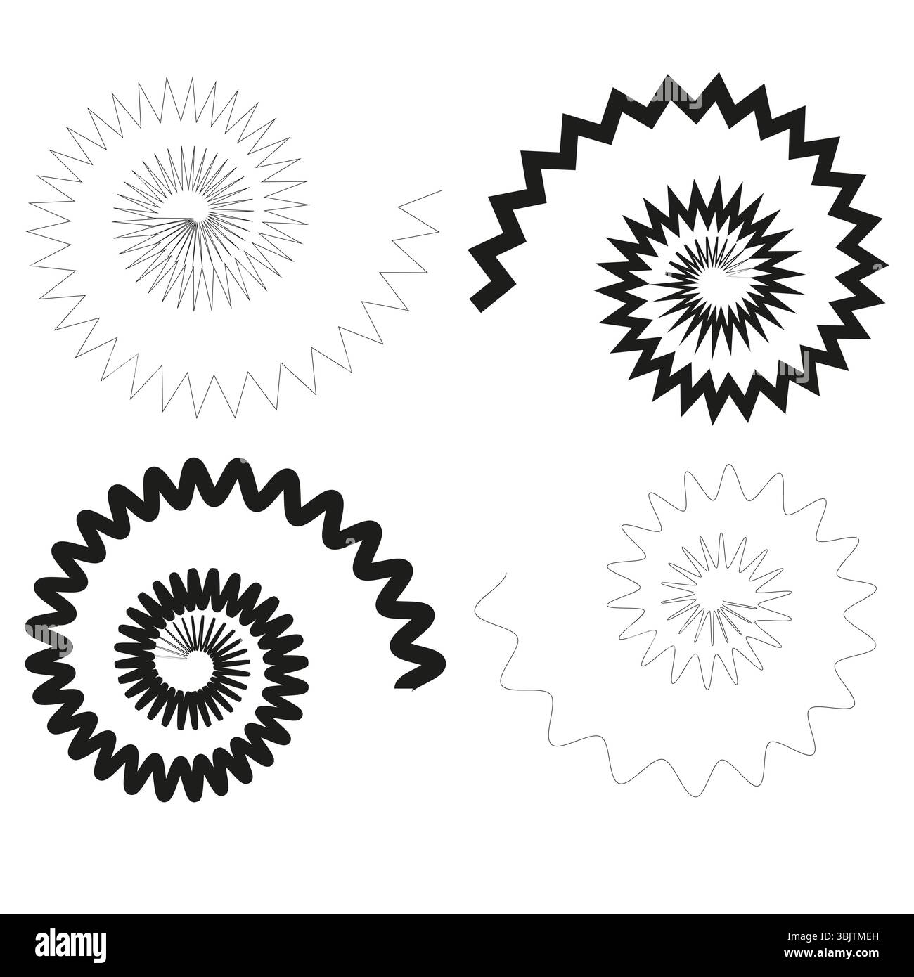 Circular spiral symbol. Sharp swirl shape. Vector abstract motion ...