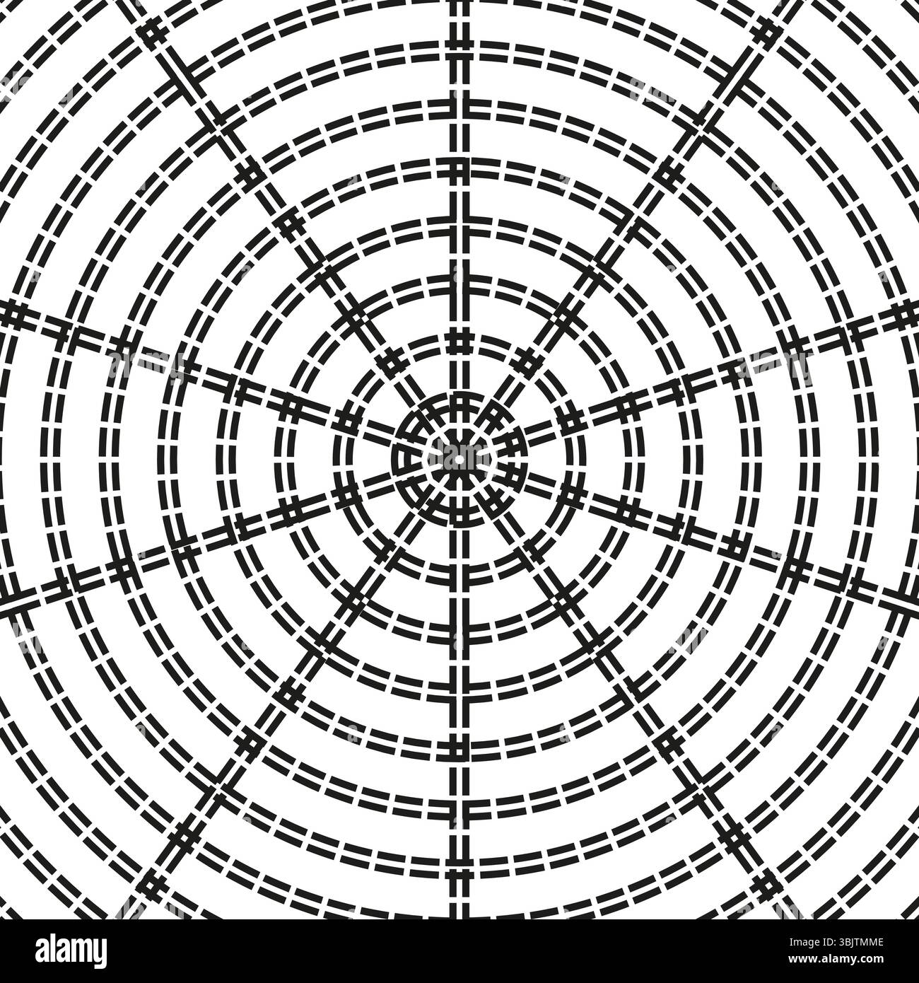 Concentric arc pattern. Radial vector grid. Circular symmetry design ...