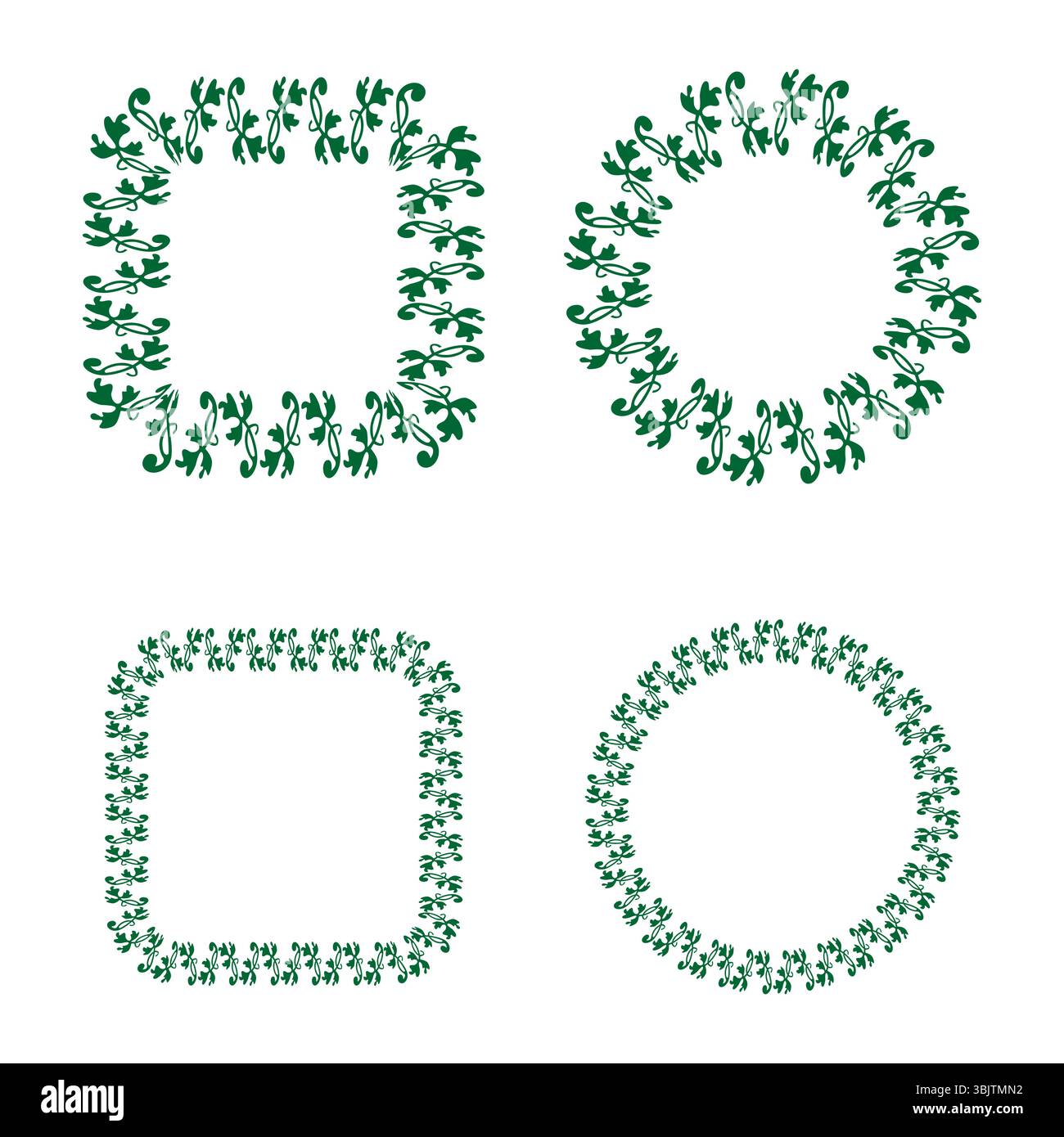 Leafy green foliage frames hi-res stock photography and images - Alamy