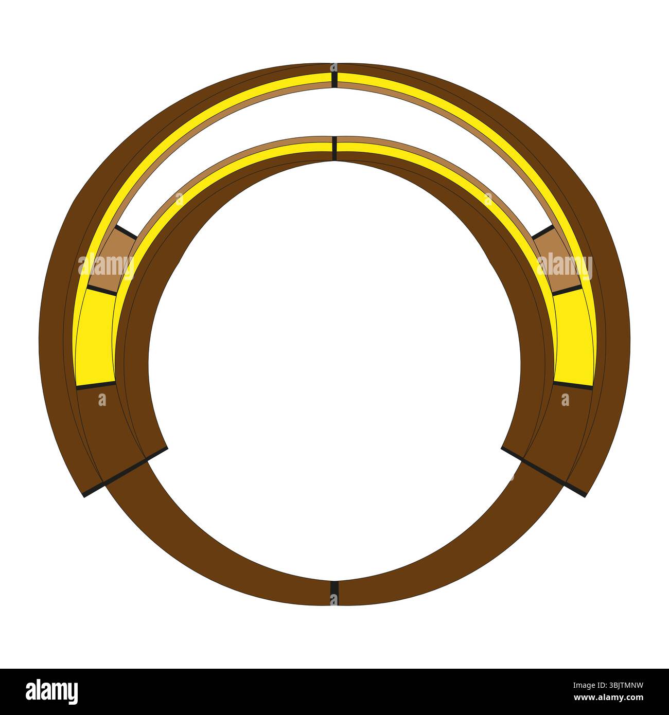 Golden tech icon. Circular progress ring. Futuristic hud shape. Vector interface element Stock ...
