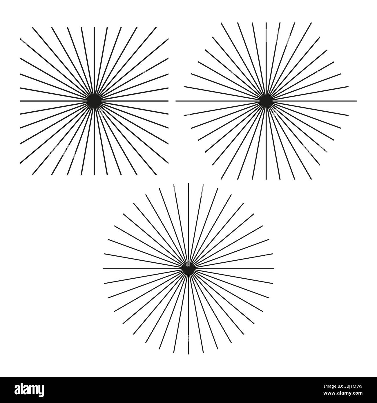 Radial burst forms. Central dark gradient. Star pattern shape. Vector ...