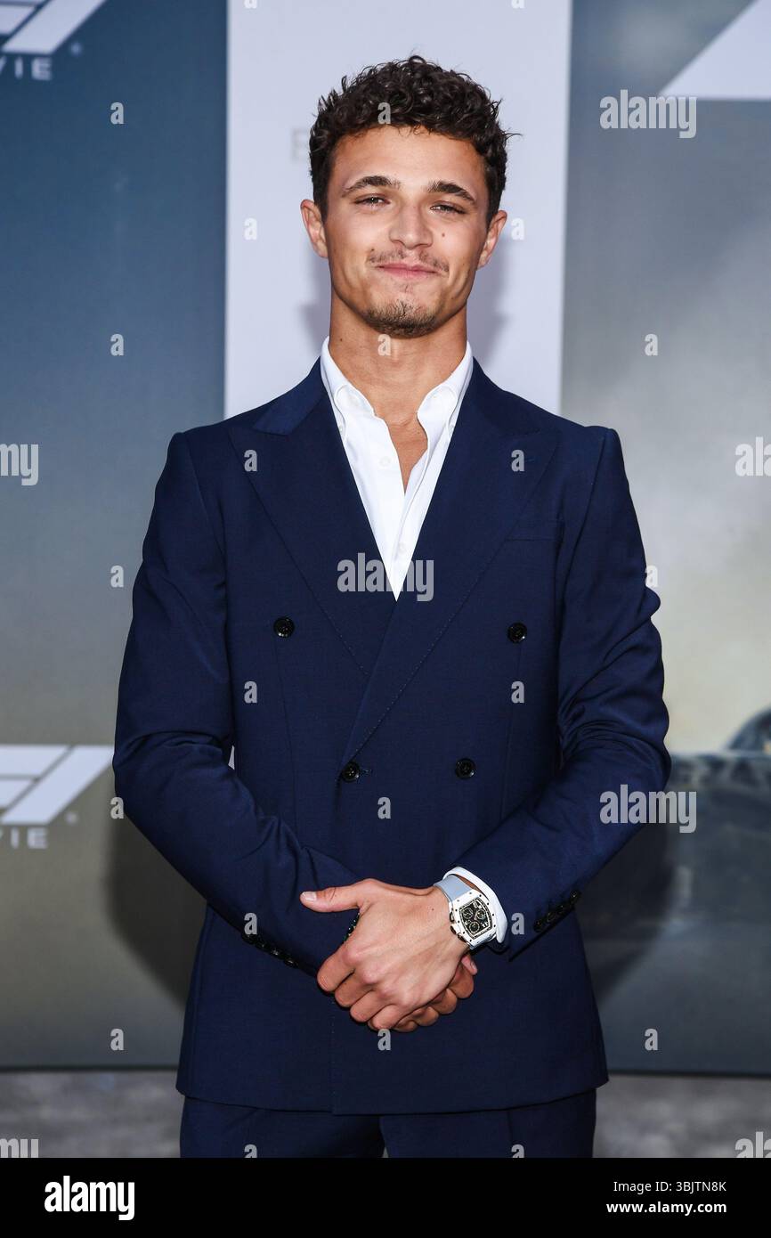 New York, USA. 16th June, 2025. Lando Norris walking on the red carpet ...
