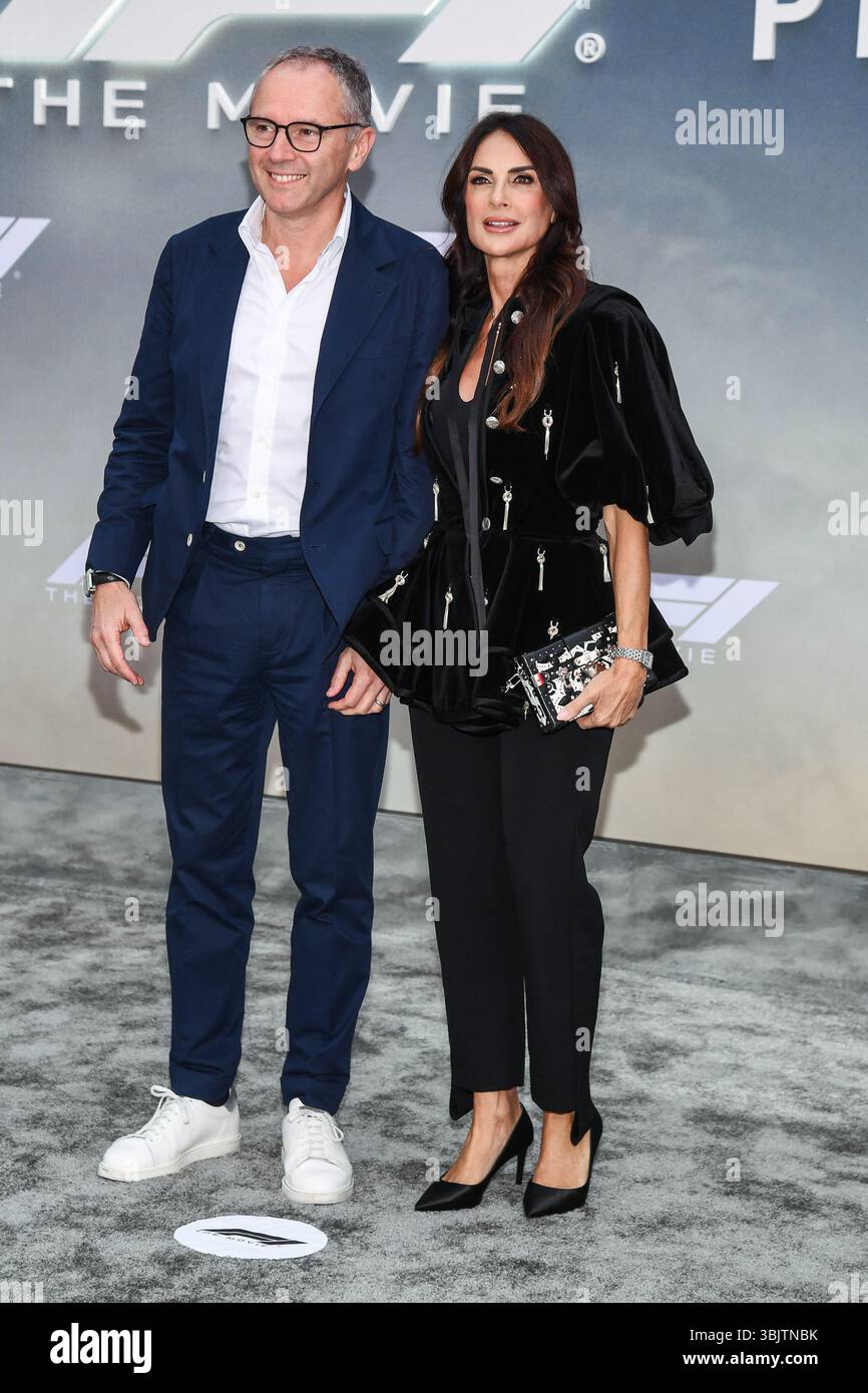 New York, USA. 16th June, 2025. Stefano Domenicali and Silvia Colombo ...