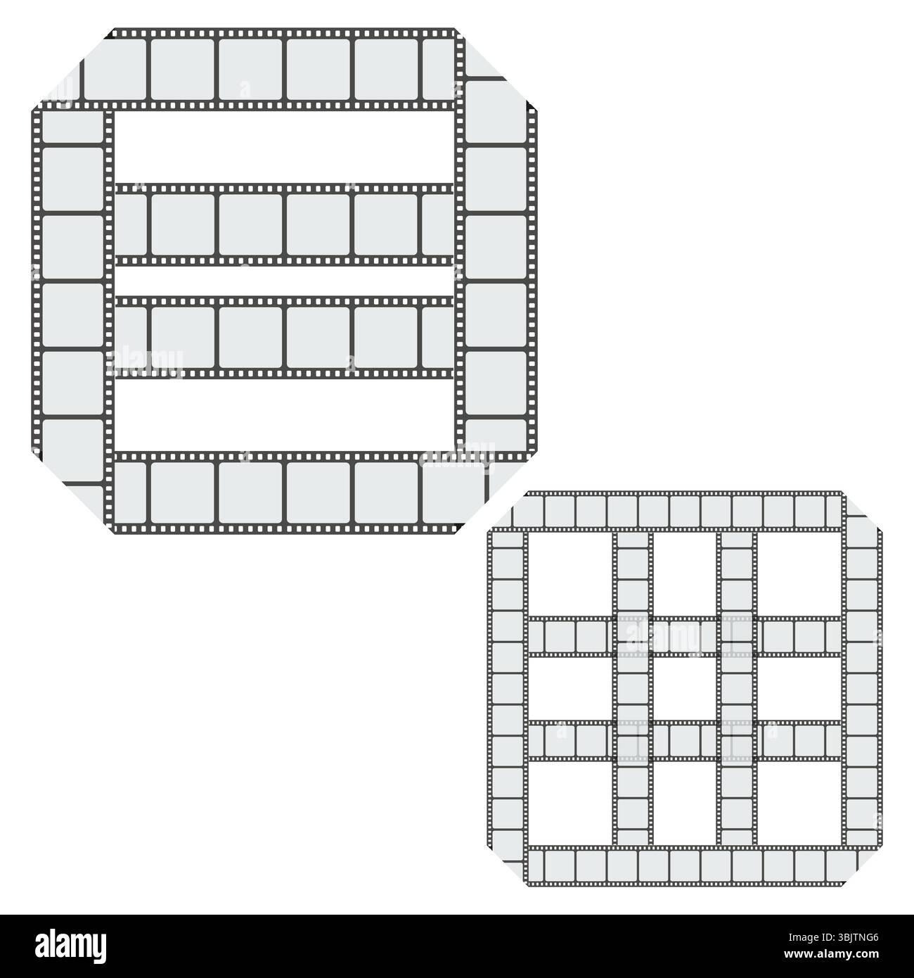 Block structure icon. Square modular shape. Abstract white vector ...