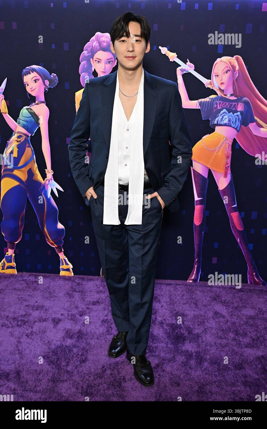 Kevin Woo arriving to Netflix’s “K-Pop Demon Hunters”special screening ...