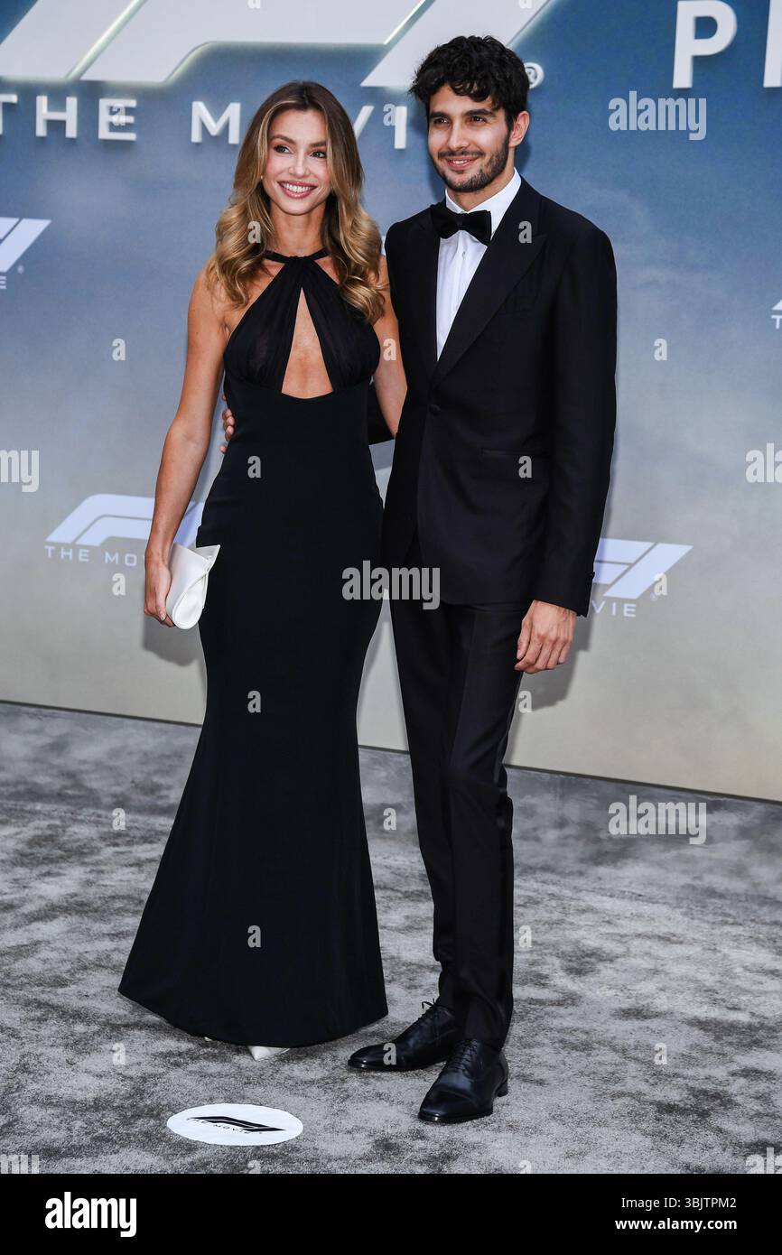 New York, USA. 16th June, 2025. Flavy Barla and Esteban Ocon walking on ...