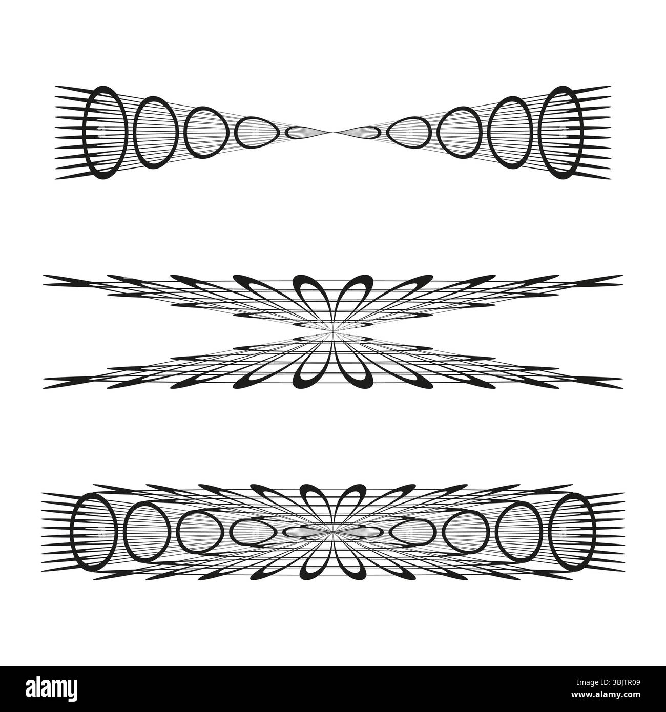 Decorative Border Element Ornate Divider Line Elegant Horizontal Accent Symmetrical Pattern