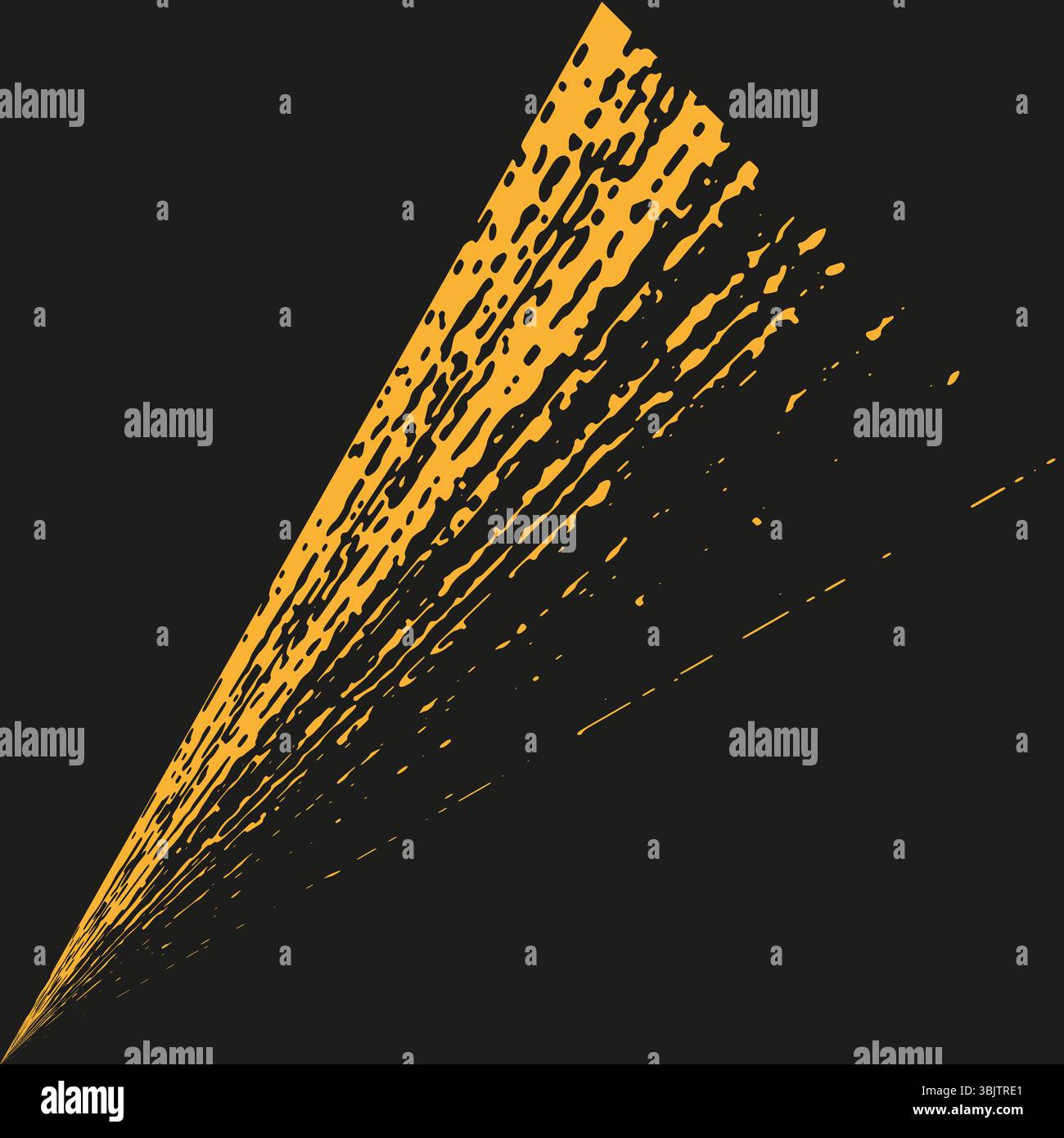 Golden beam vector. Particle light streak. Diagonal ray flow. Abstract ...