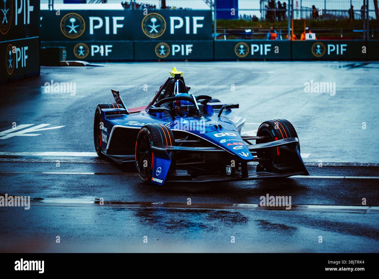 Maserati MSG driver Jake Hughes in action during Saturdays wet race at ...