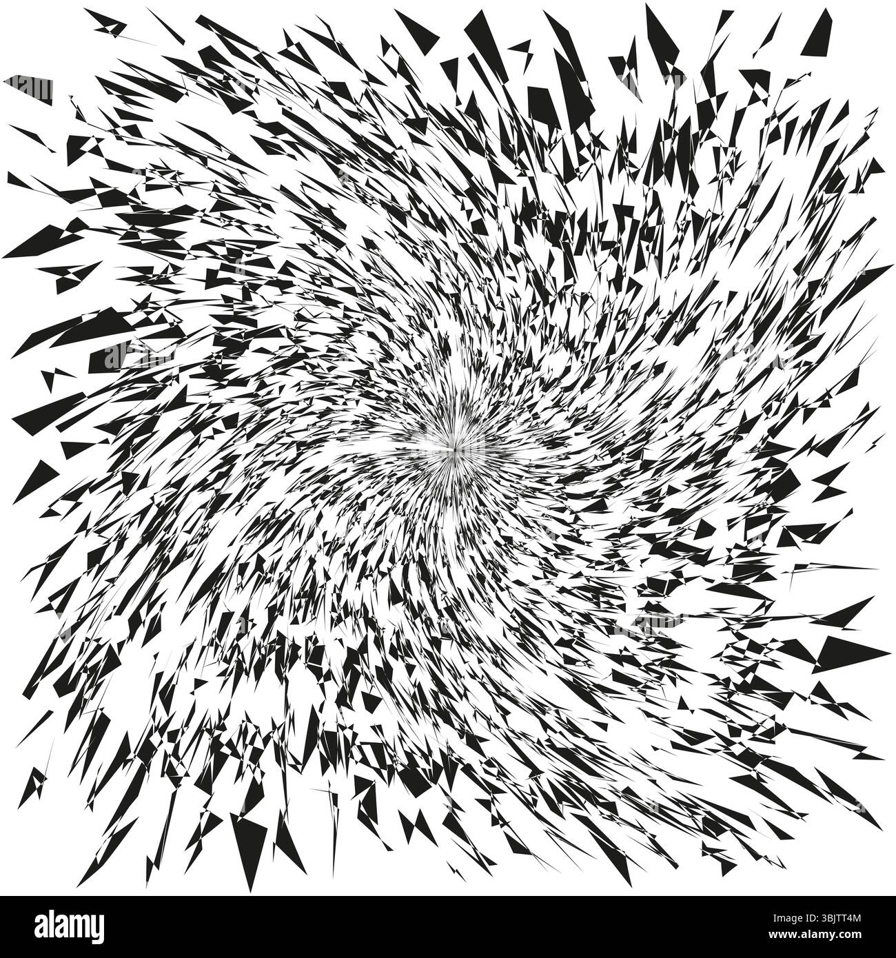Radial explosion shape. Spinning burst vector. Abstract energy pattern ...