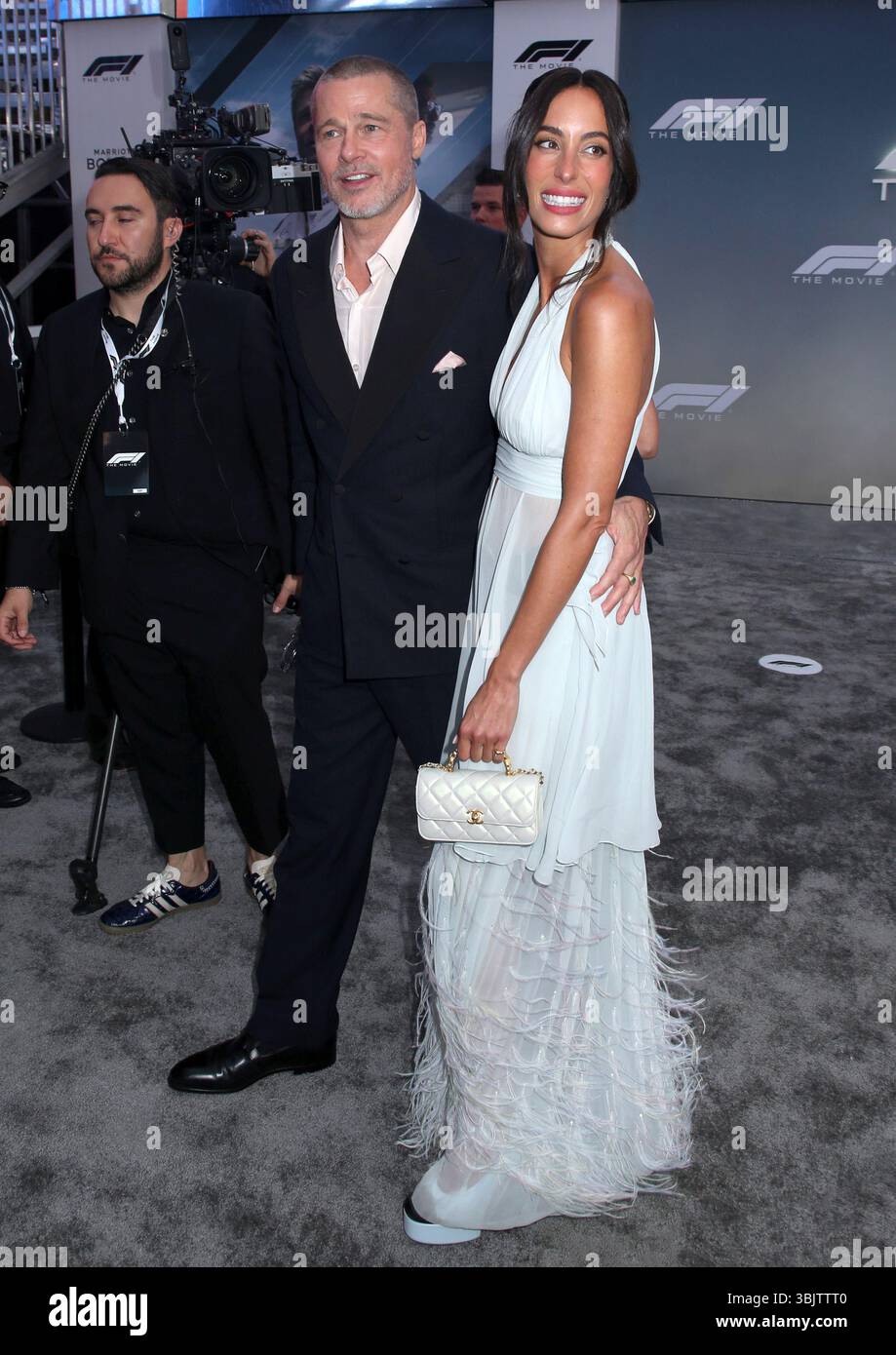 New York City, USA. 16th June, 2025. Brad Pitt and Ines de Ramon ...