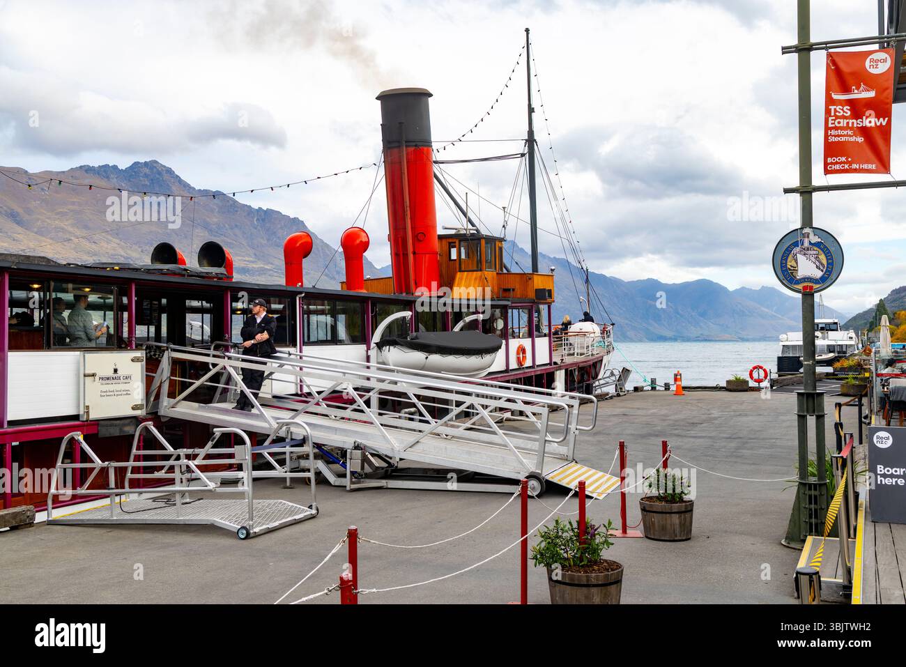 Queenstown, Otago, New Zealand, TSS Earnslaw an Edwardian steamer ...