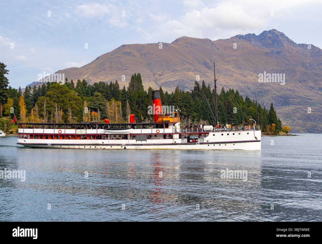 Queenstown, New Zealand, TSS Earnslaw, edwardian steamer vessel and ...
