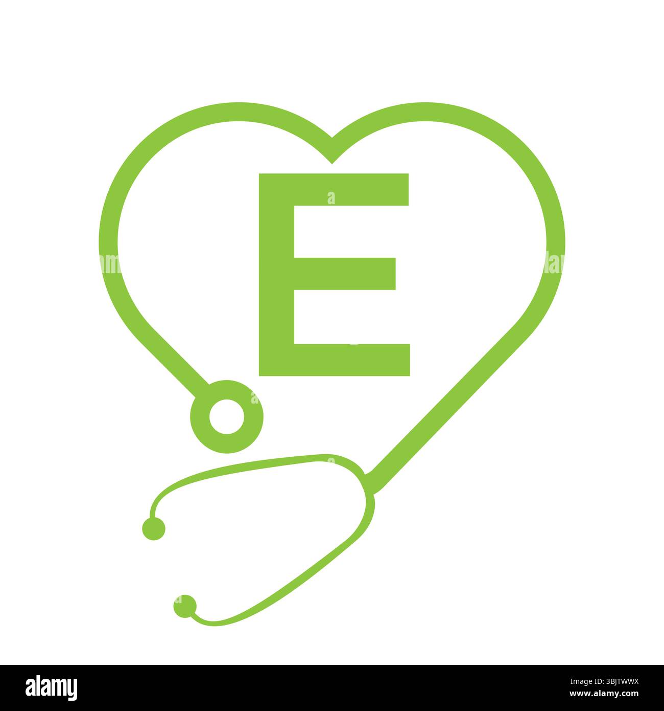 Stethoscope Logo On Letter E Concept For Healthcare and Medical Symbol ...