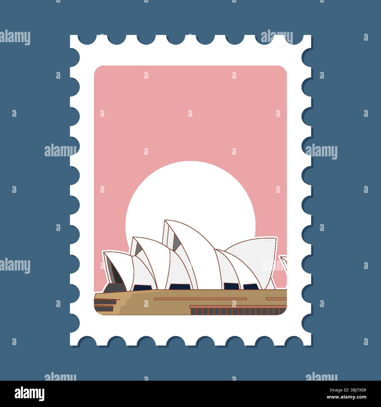 Vector illustration of iconic architecture with minimalist design ...