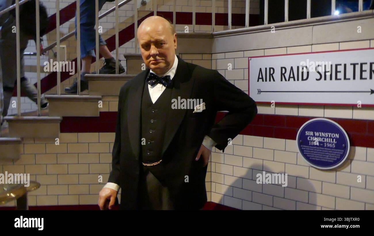 London, England 1st June 2025 Winston Churchill Wax Figure at Madame ...