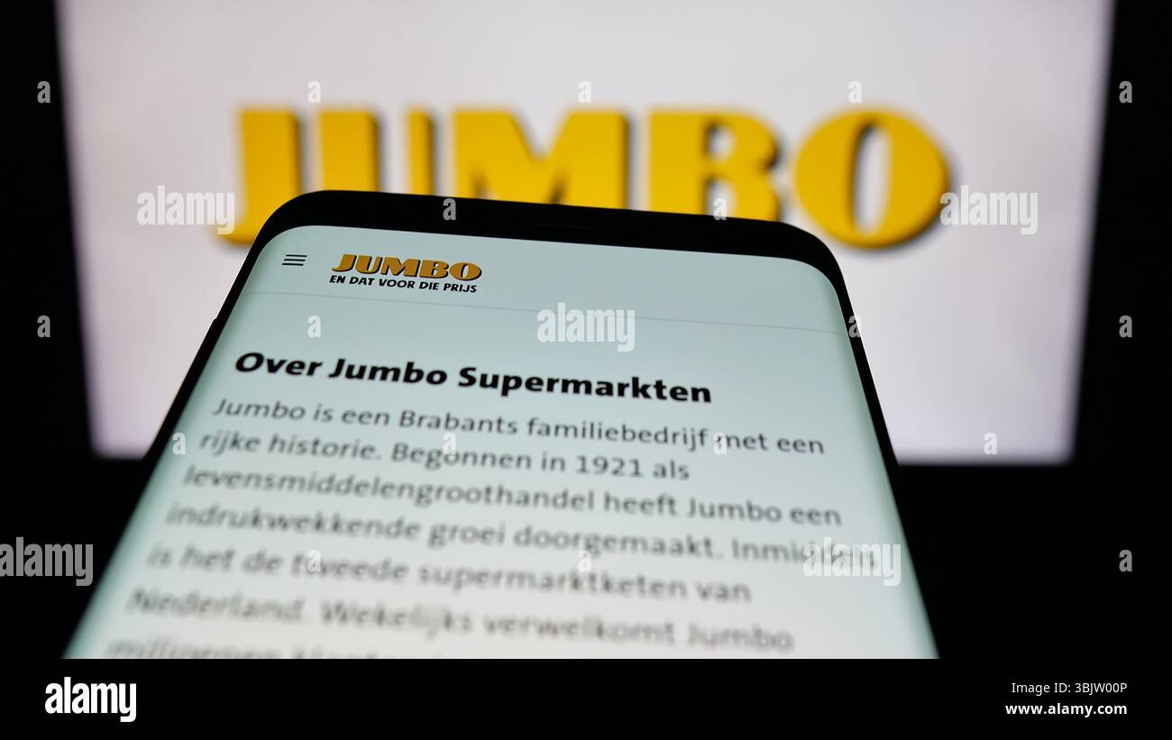 Stuttgart, Germany - 04-17-2025: Mobile phone with webpage of Dutch ...