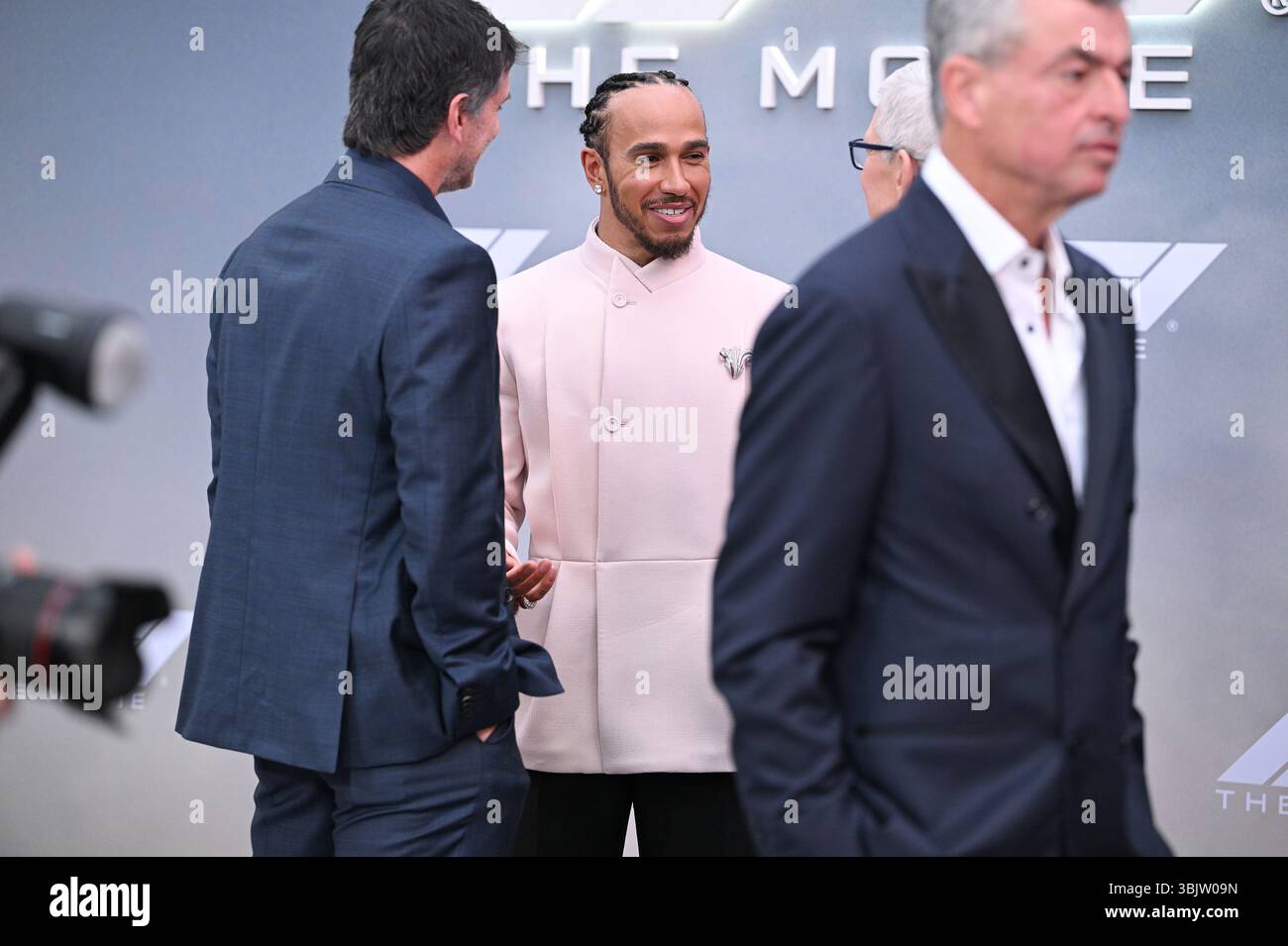 New York, USA. 16th June, 2025. Lewis Hamilton walking on the red ...