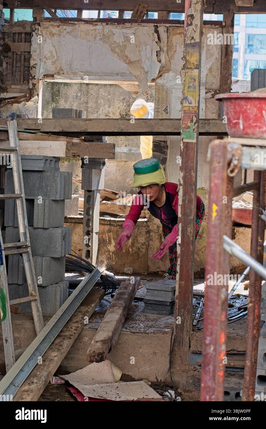 South Korean women construction workers Stock Photo - Alamy