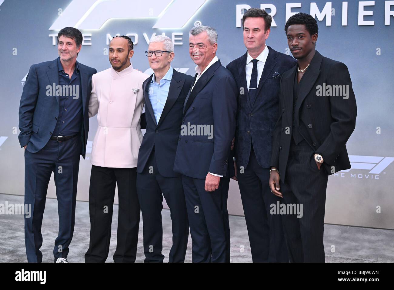Jamie Erlicht, Lewis Hamilton, Tim Cook, Eddy Cue, Zack Van Amburg and ...