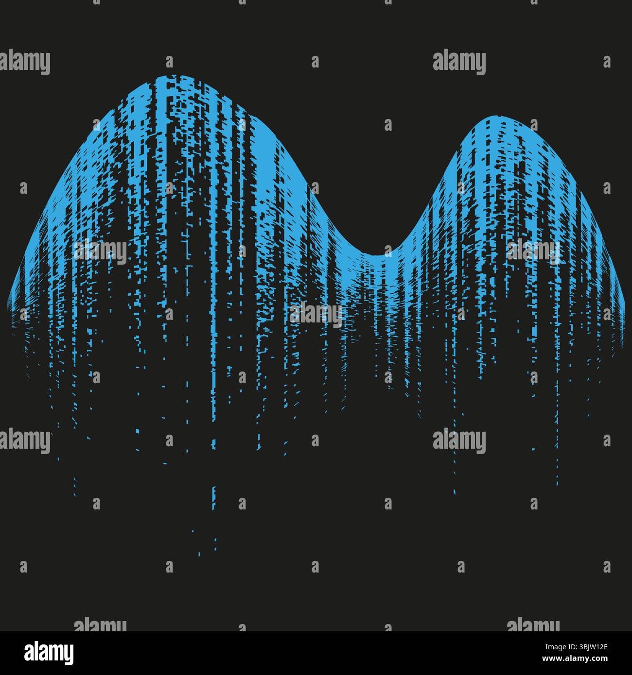 Blue arc form. Dual wave vector. Particle curve shape. Abstract motion line Stock Vector Image ...
