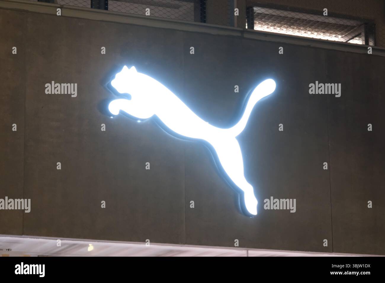 Shanghai,China-April 12th 2025: Puma brand company logo Stock Photo - Alamy