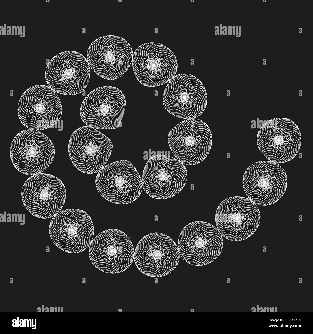 Sphere spiral icon. Glossy ball pattern. Round vector shape. Circular ...
