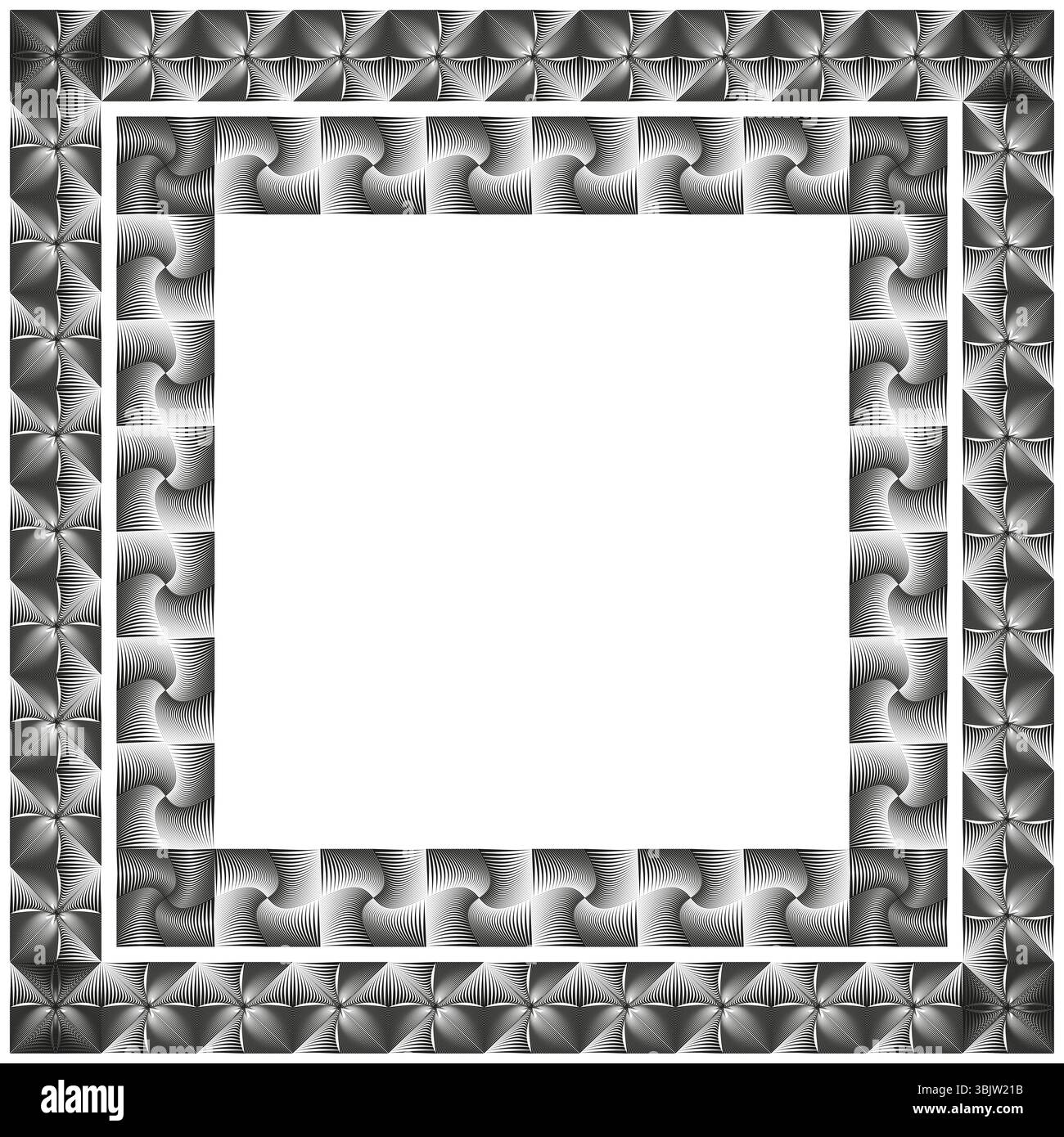 Chain link frame. Metal square border. Vector silver shape. Mechanical ...