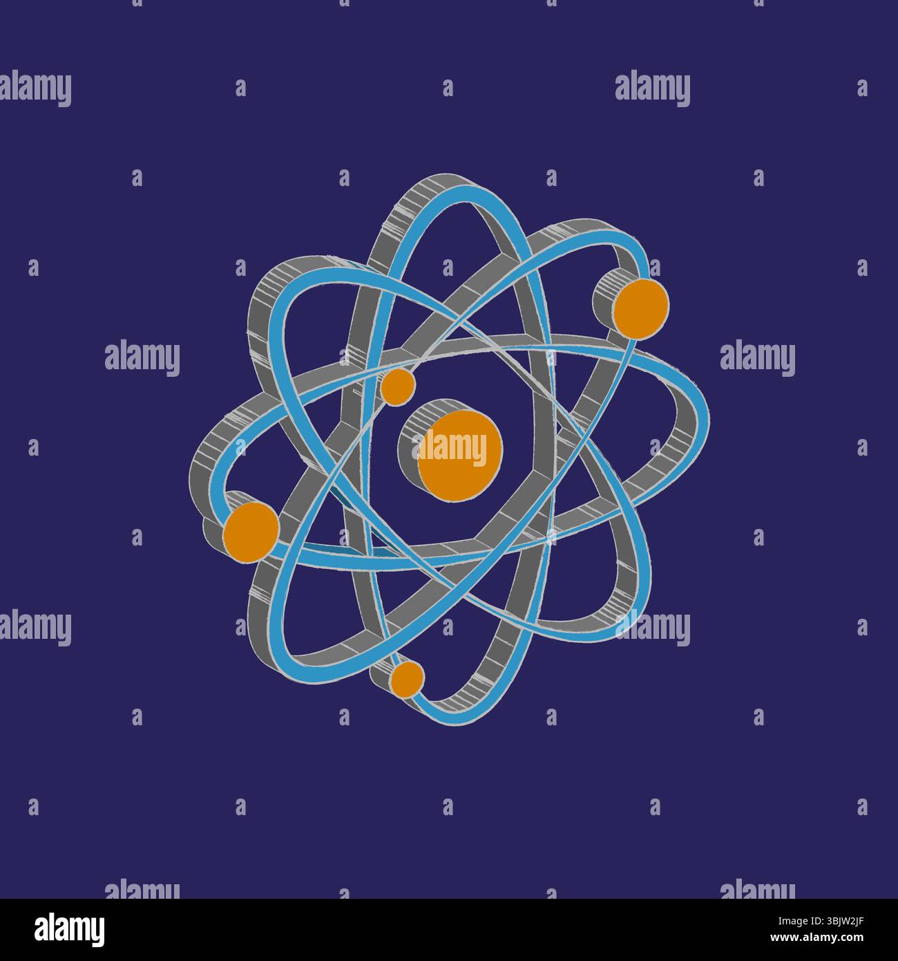 Atom structure icon. Particle Vector model. Science chemistry symbol ...
