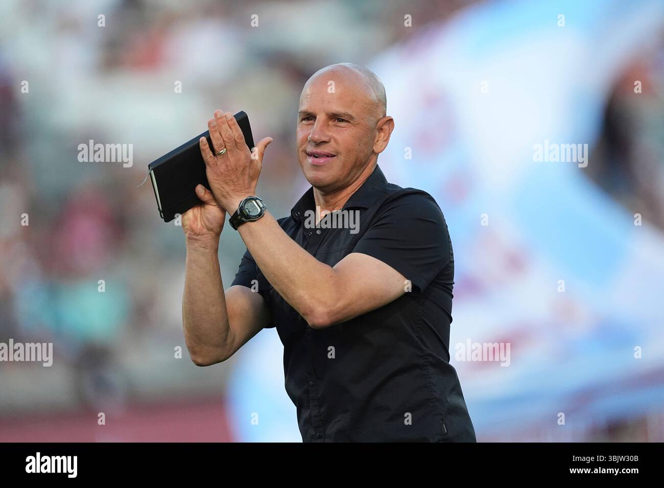 Colorado Rapids head coach Chris Armas in the first half of an MLS soccer match Saturday, June ...